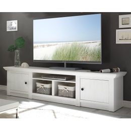 Furn.Design Lowboard Hooge (TV Unterschrank in Pinie weiß Landhaus