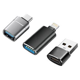 neue dawn 3 Stück USB A auf USB C OTG Adapter für iPhone Samsung iPad Android USB-Adapter Lightning