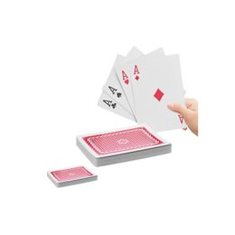 Relaxdays Spiel, 2 x Pokerkarten Jumbo 54 Karten