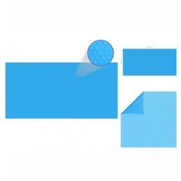 vidaXL Pool-Abdeckplane Rechteckige Pool-Abdeckung Poolplane Abdeckplane PE Blau 732 x 366 cm