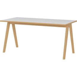 KADIMA DESIGN Schreibtisch GLAN Schreibtisch Bürotisch PC Tisch Weiß/Holz