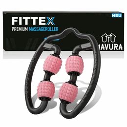 MAVURA Massageroller FITTEX 4in1 Muskel Massagegerät Faszien Roller mit Griff