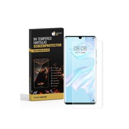 Protectorking Schutzfolie 1x 9H Panzerglas für Huawei P30 Pro FULL CURVED Displayschutz Schutzgl