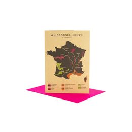 Bow & Hummingbird Grußkarte Grußkarte Weinanbau in Frankreich