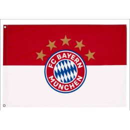 Elina Email Schilder Flagge "FC Bayern München; 150 x 100 cm mit 2 Ösen + 2 Bierdeckeln" (Fahne/Flagge)