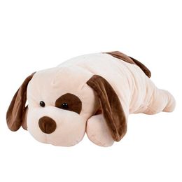 Teddys Rothenburg Kuscheltier Kissen Hund 60 cm creme braun Kuschelkissen Plüschhundkissen