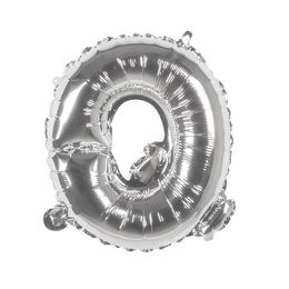 Boland Folienballon Folienballon Q silber 36 cm