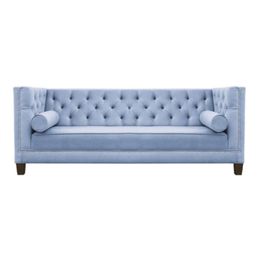 JVmoebel Chesterfield-Sofa Hellblauer Chesterfield Dreisitzer 3-Sitzer Sofa Luxus Couch Modern