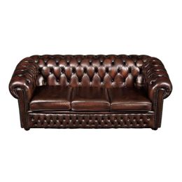 JVmoebel 3-Sitzer Chesterfield Design Luxus Polster Sofa Couch Garnitur Leder #115