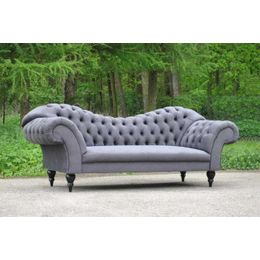 JVmoebel 3-Sitzer Dreisitzer Design Couch Grau Sitz Textil Sofa 3 Sitzer Chesterfield