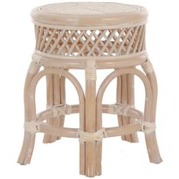 Krines Home Sitzhocker Stabiler Rattanhocker 5 Beine Sitzhocker / Rattan Hocker Blumenhocker