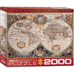Eurographics Puzzle 8220-1997 Antique World Map 2000-teiliges Puzzle