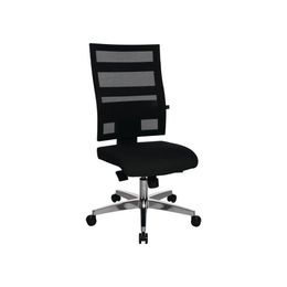 Topstar Drehstuhl Bürodrehstuhl mit Punktsynchrontechnik schwarz/schwarz 450-550 mm ohne Armlehnen Tragfähigkeit 110 kg