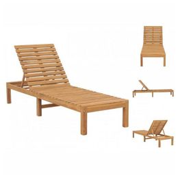 vidaXL Wellnessliege Sonnenliege Massivholz Teak Gartenliege Holz