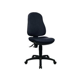 Topstar Drehstuhl Bürodrehstuhl mit Permanentkontakt schwarz 420-550 mm ohne Armlehnen Tragfähigkeit 110 kg