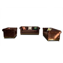 JVmoebel Sofa Luxus Lila Sitzgarnitur 3+2+1 Sitzer Polstermöbel Modern Neu