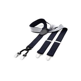DonDon Hosenträger DonDon® Herren Hosenträger breit 4 Clips mit Leder in Y-Form elastisch (1-St) Y-Form