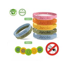 Janolia Kinderwagen-Insektenschutz Mückenschutz-Armband-Set 12 Teilig Rundumschutz