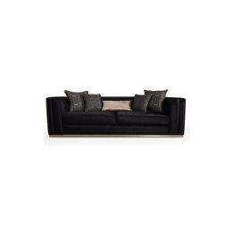 JVmoebel 3-Sitzer Dreisitzer Moderne Schwarz Couchen Polster Neu Luxus Sofa Design Neu