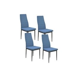 HTI-Living Esszimmerstuhl Stuhl Memphis Webstoff Blau (Set