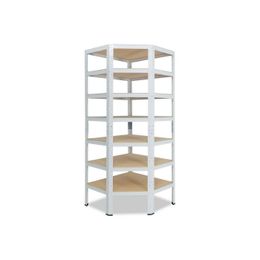 shelfplaza Eckregal HOME, 230x90x60cm weiß