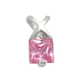 Gallay Kettenanhänger Anhänger 13x6mm Zirkonia pink Silber 925 (1-tlg)