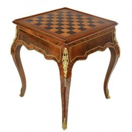 Casa Padrino Gamingtisch Art Deco Spieltisch Schach / Backgammon Tisch Mahagoni Braun L 60 x B 60 x H 71 cm
