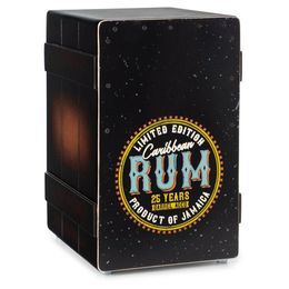 XDrum Cajon Designer-Cajon mit Vintage-Aufdruck "Rum"