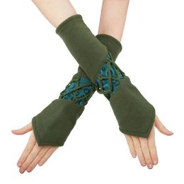 PUREWONDER Armstulpen Pulswärmer Handstulpen aus Fleece mit Schnürung hw4 (1 Paar)