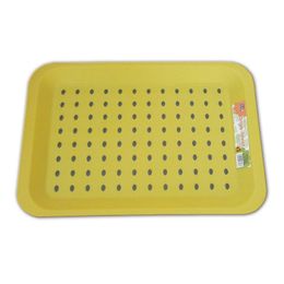 Tablett TABLETT mit Anti-Rutsch-Belag 33x23cm Kunststoff Grün Serviertablett Frühstückstablett 36 (Grün)