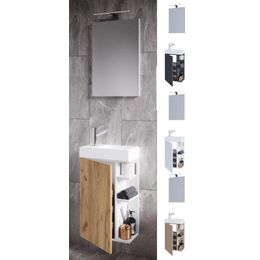 Vcm Waschtisch 2-tlg Gäste WC Badmöbel Waschtisch Lumia Spiegel