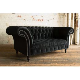 JVmoebel 2-Sitzer Chesterfield Design Luxus Polster Sofa Couch Sitz Garnitur Textil #T2