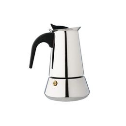Dekonaz Kaffeekanne Espressokanne rostfreier Stahl 4 Tassen
