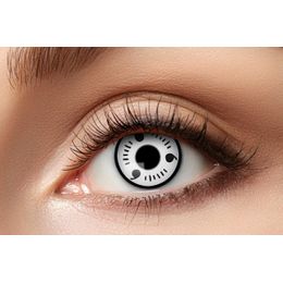 Eyecatcher Farblinsen White Itachi Kontaktlinsen. Weiße Motivlinsen.