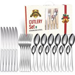 KingLux Besteck-Set 24tlg.Besteckkoffer Set mit Messer