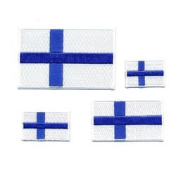 hegibaer Aufnäher 4 Finnland Flaggen Helsinki Flags Patch Aufnäher Aufbügler Set 1229