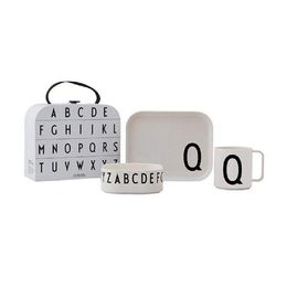 Design Letters Kindergeschirr-Set Kindergeschirr-Set im Koffer Q (4-teilig)