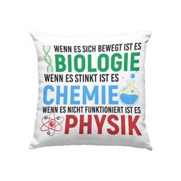 Trendation Dekokissen Biologie Chemie Physik Kissen Geschenk Nerd Lehrer