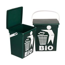 BigDean Biomülleimer 5l Biomüll Behälter mit Deckel Bioeimer klein für Küche Made in It