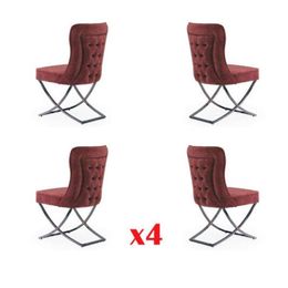 JVmoebel Esszimmerstuhl, Esszimmer Stuhle Garnitur Sessel Design 4x Stühle Set Gruppe Polster