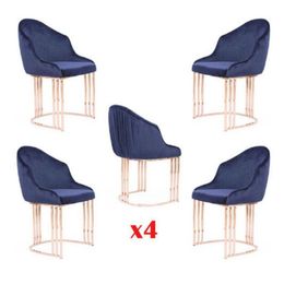 JVmoebel Esszimmerstuhl, Designer Lehn Sitz Sessel luxus Ess Zimmer 4x Stuhl Stühle Polster