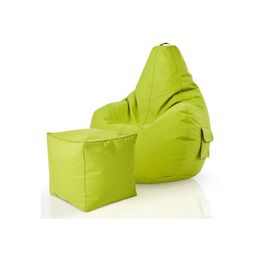 Green Bean Sitzsack Cozy+Cube (2er Set Sitzsack + Hocker