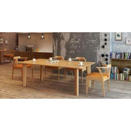 JVmoebel Esstisch, Design Holz Ess Lehn Stuhl Wohn Zimmer Garnitur Tisch +4 Stühle Set