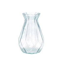Creativery Dekovase, Vase Glas mit Diamant Muster 14cm klar transparent 330ml