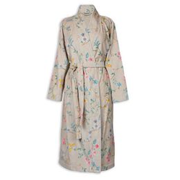 PIP Studio Bademantel Les Fleurs Bathrobe Khaki Xs Khaki 100% Cotton