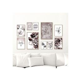 homestyle-accessoires Poster Bilderset HOME SWEET HOME FAMILY LOVE DIN A3/A4/A5 Prints