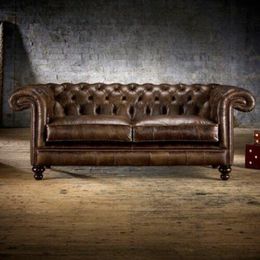 JVmoebel 3-Sitzer Chesterfield 3 Sitzer Couch Textil Stoff wählbare Farbe Wohnzimmer