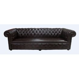JVmoebel 3-Sitzer Chesterfield Design Luxus Polster Sofa Sitz Garnitur 100% Leder Sofort