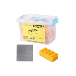 Katara Konstruktionsspielsteine Bausteine Box-Set mit 520 Steinen + Platte + Box