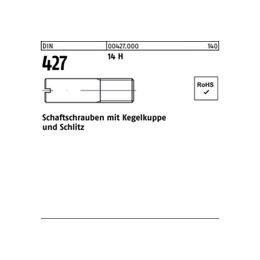 Reyher Schraube 100er Pack Schaftschraube DIN 427/ISO 2342 Kegelkuppe/Schlitz M8x 16 1